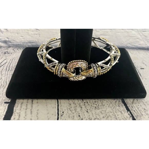Jewelry | Vintage Gold Silver Clamp Bracelet Elegant Shabby Chic | Poshmark